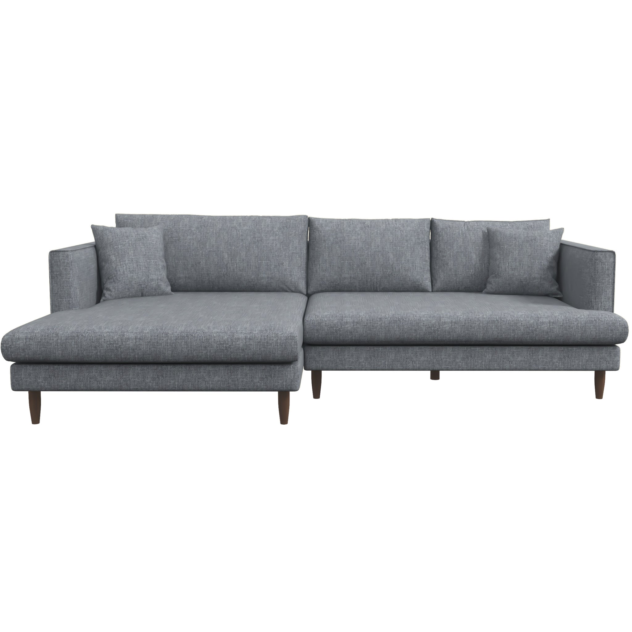 Delano modern low profile sectional sofa with chaise store
