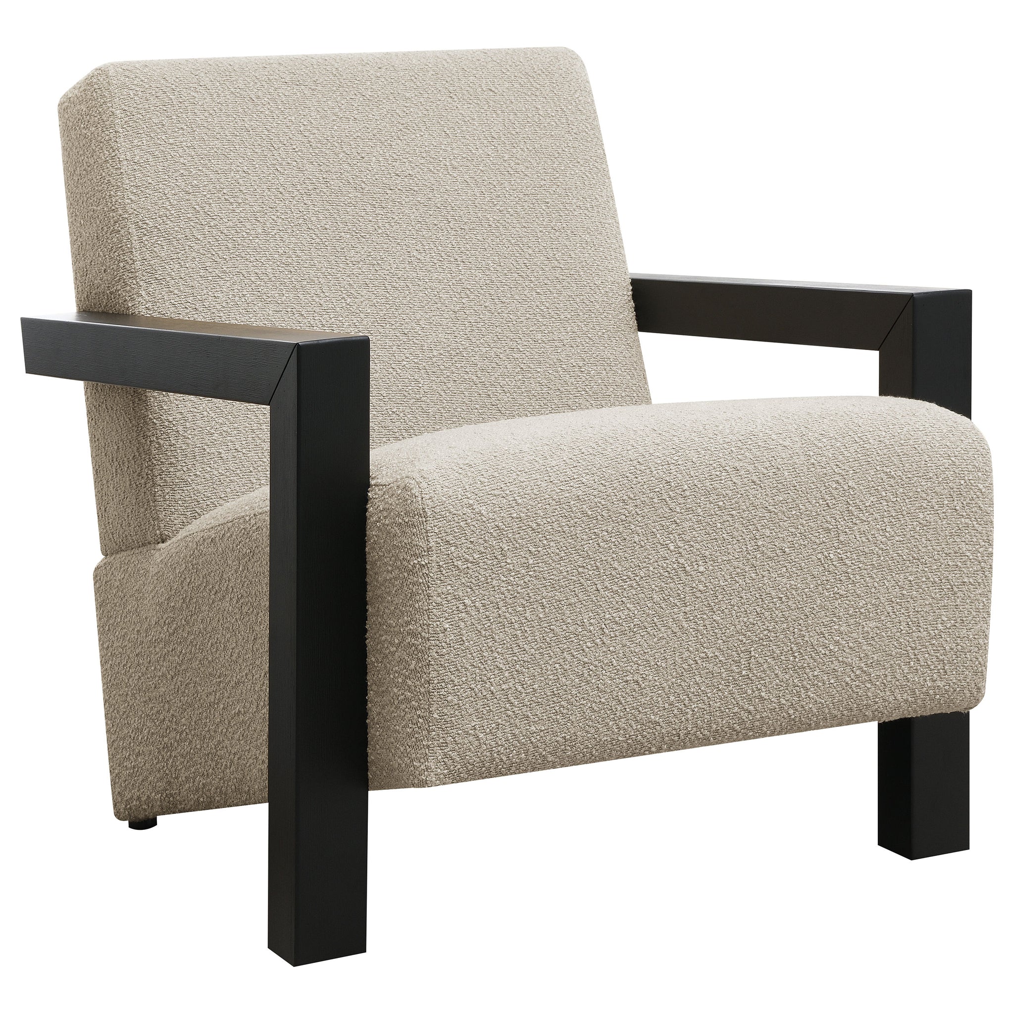 Fitzroy Boucle Accent Chair | Modern Minimalist Armchair with Textured ...