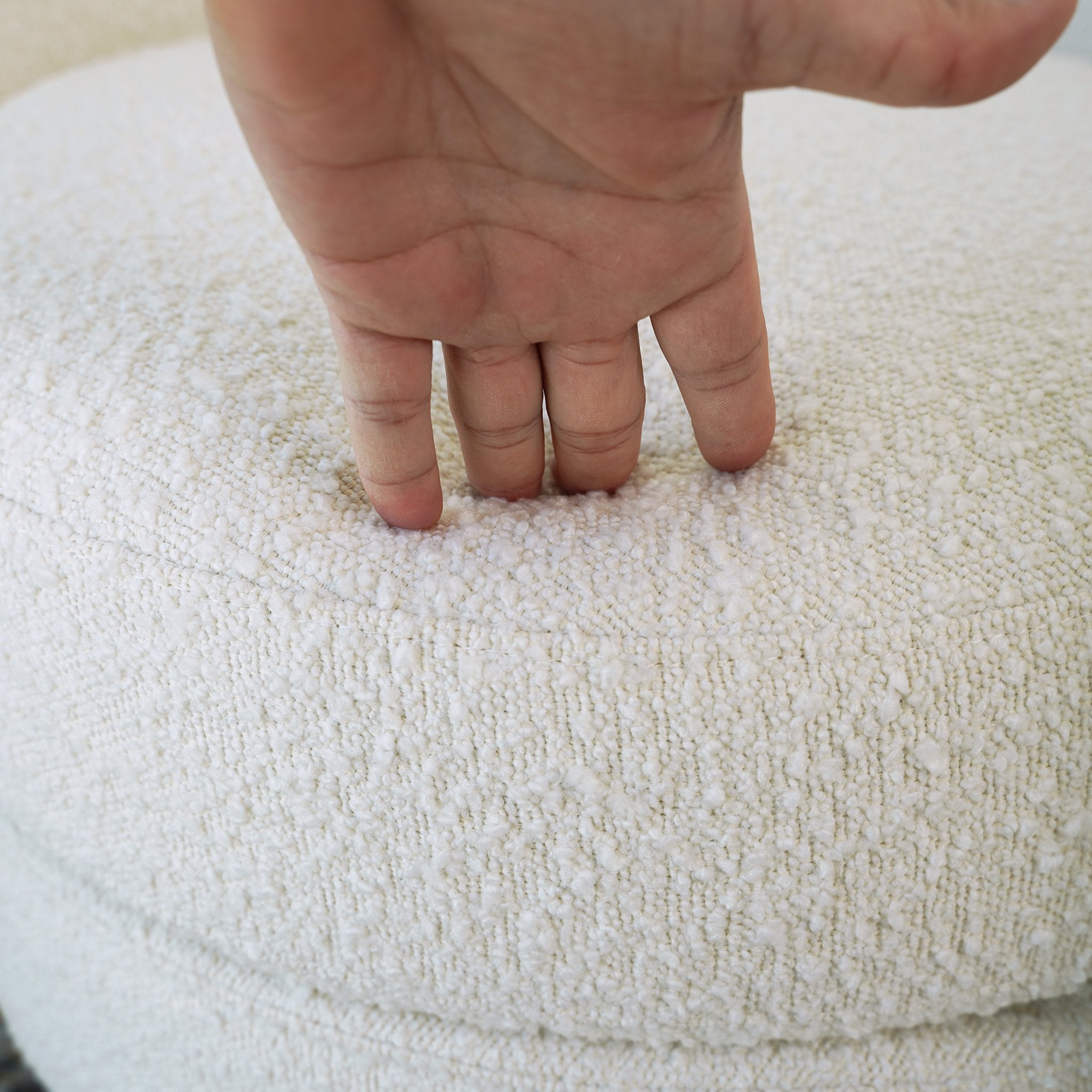 Axis Lounge Chair White Boucle | Mid in Mod | Houston TX – MidinMod