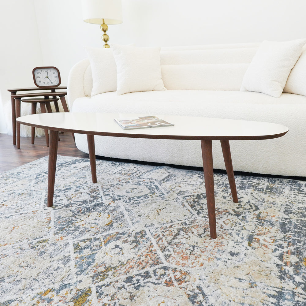 Elips Cream Center Table