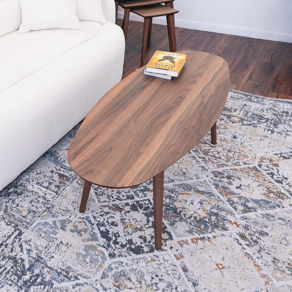 Elips Walnut Center Table | Mid in Mod | Houston TX