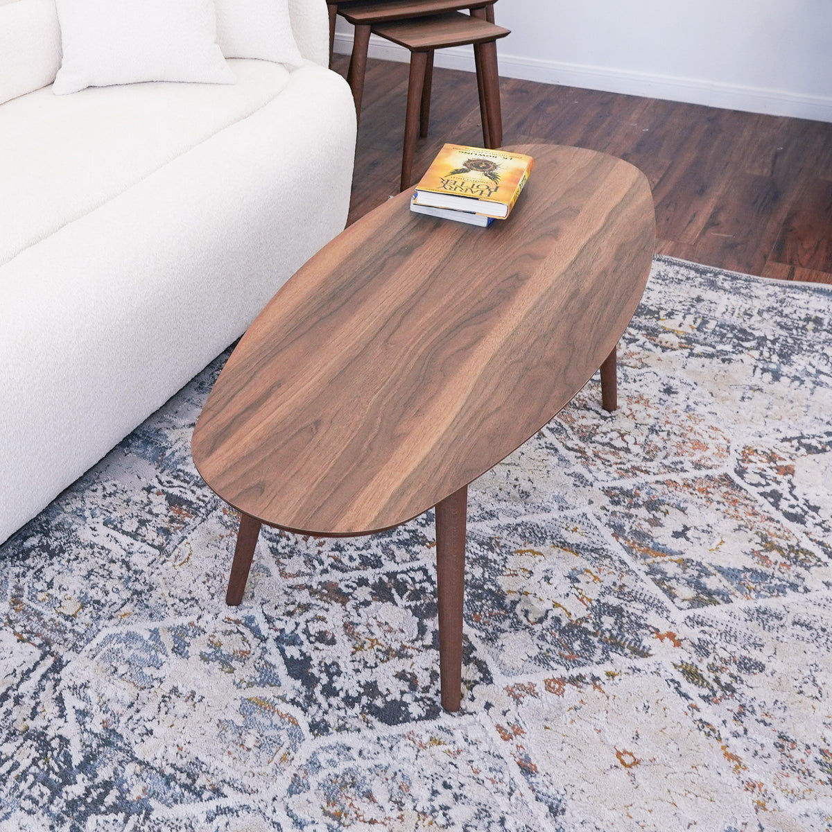 Elips Walnut Center Table | Mid in Mod | Houston TX