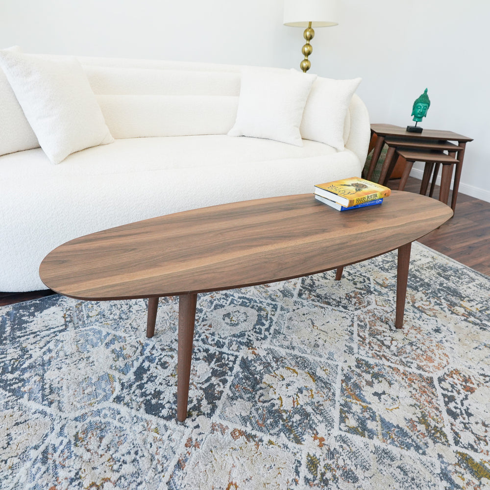Elips Walnut Center Table | Mid in Mod | Houston TX