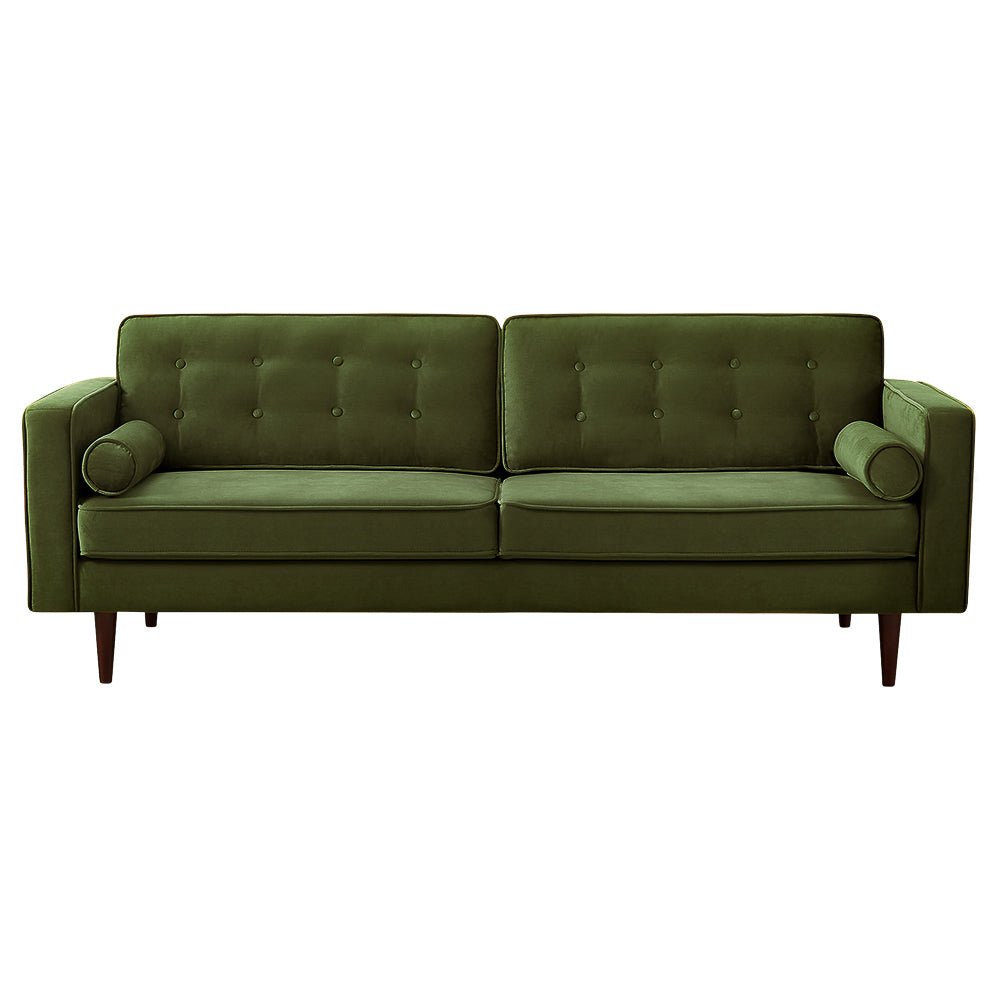 Kirby Olive Green Velvet Sofa | Mid in Mod