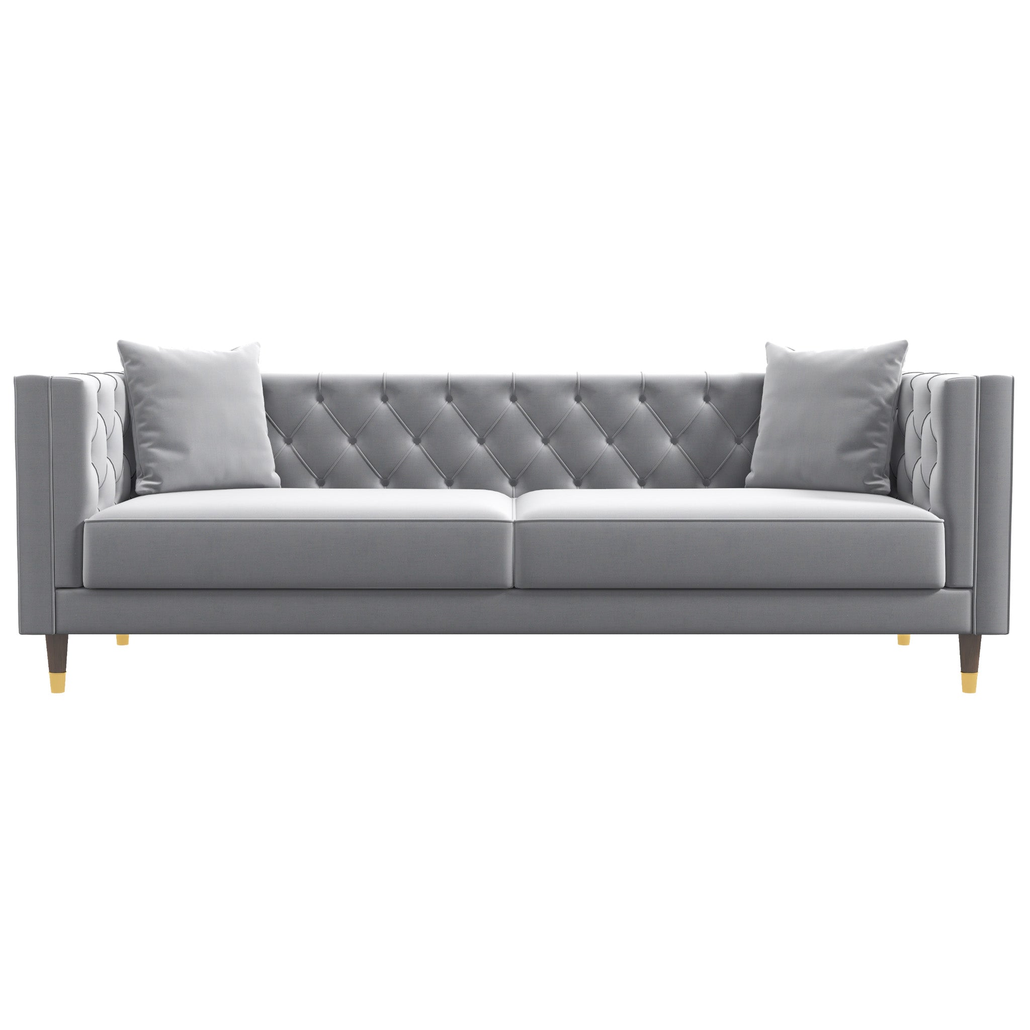 Lewis Light Gray Velvet Sofa | Mid in Mod | Houston TX – MidinMod