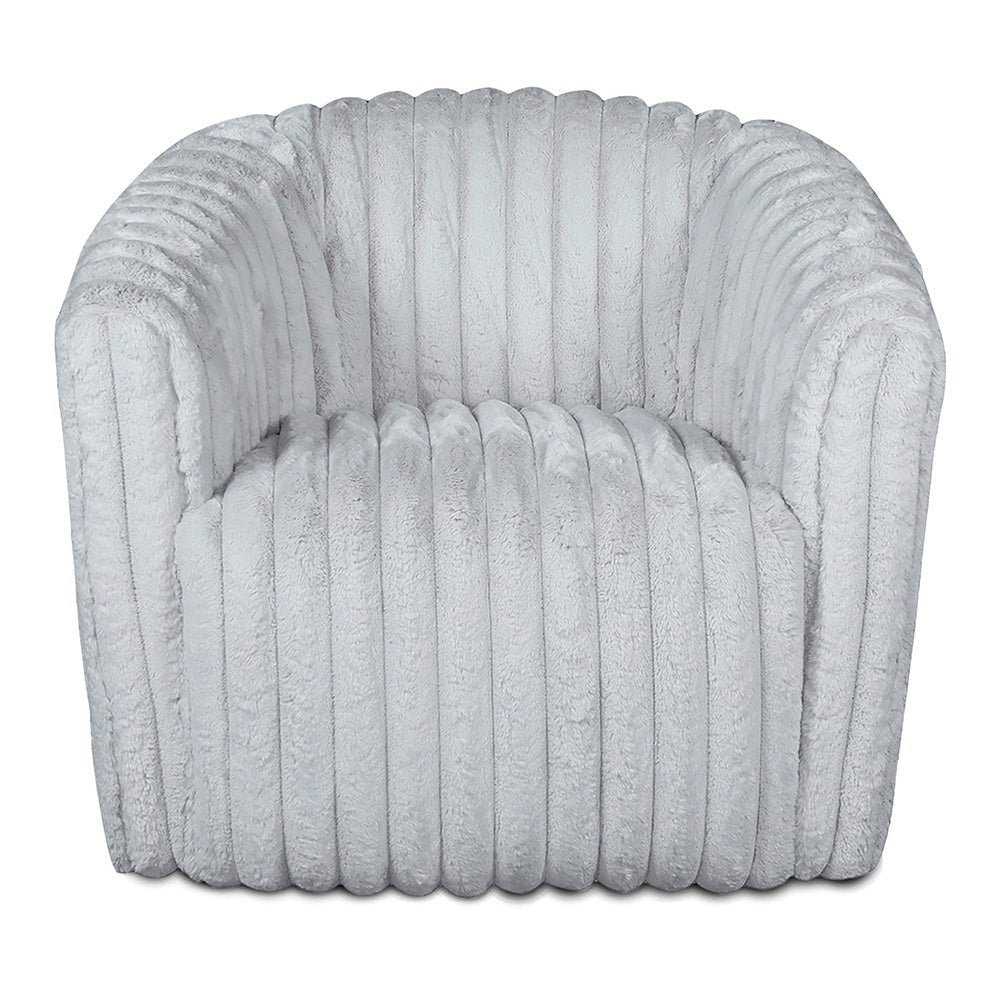Mayfield Light Gray Soft Plush Fabric Swivel Chair | Mid in Mod ...