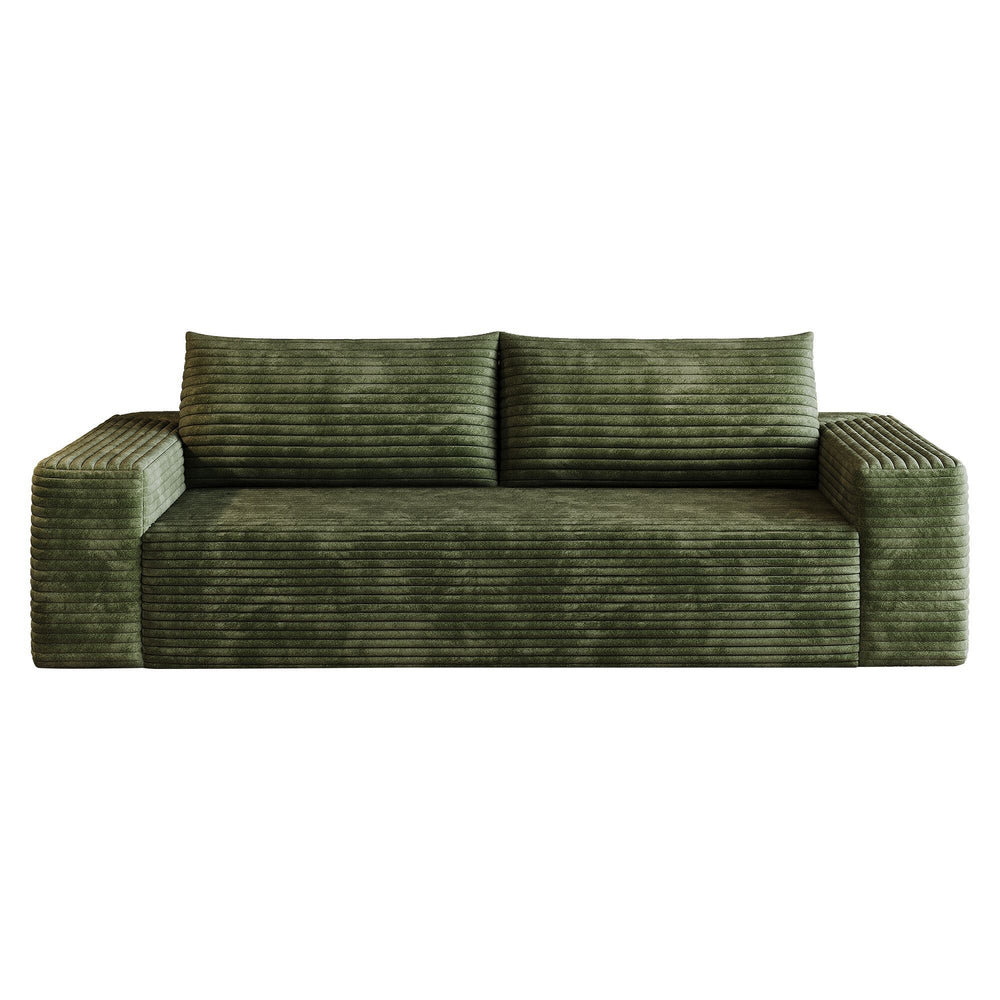 Meyer Green Corduroy Fabric Sofa | MidinMod