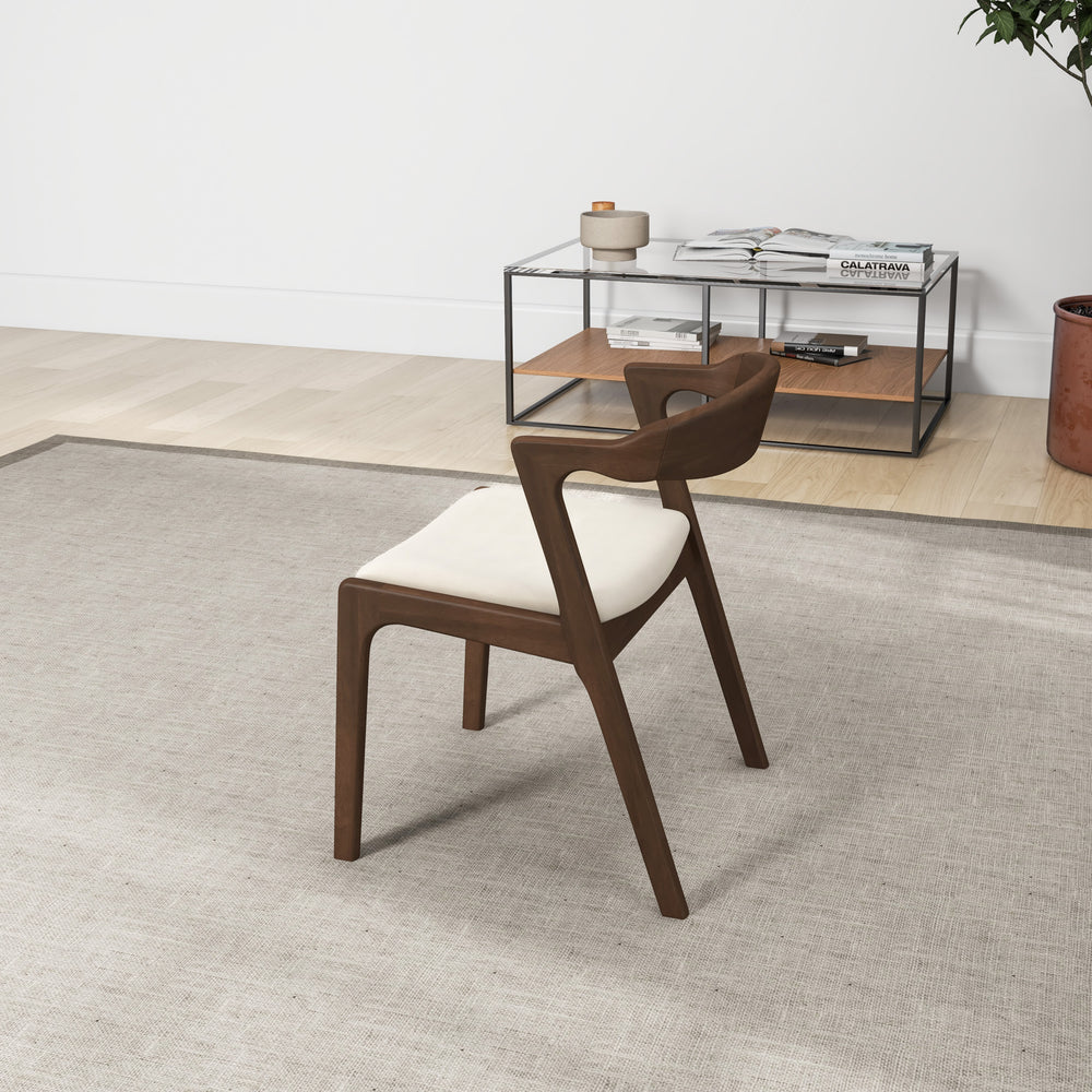 Reggie Dining Chair ( Cream Velvet) | Mid in Mod