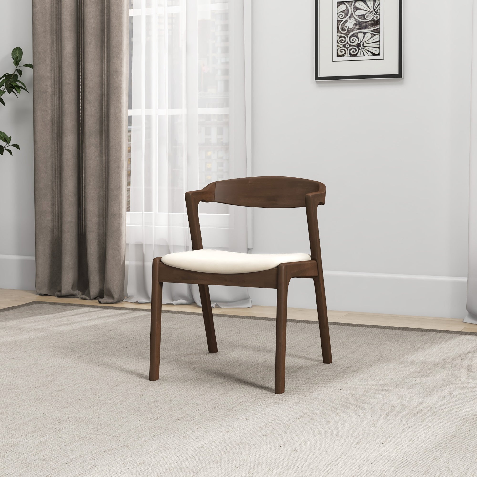 Reggie Dining Chair ( Cream Velvet) | Mid in Mod