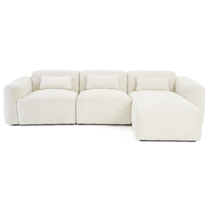 Lulu 3-Piece Boucle Sectional | Right-Facing L-Shaped Sofa | MidinMod