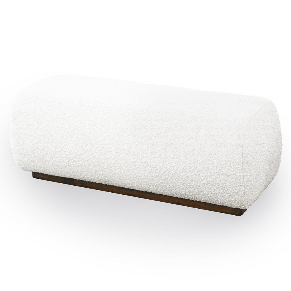 Marin Ivory Boucle Bench | Mid in Mod