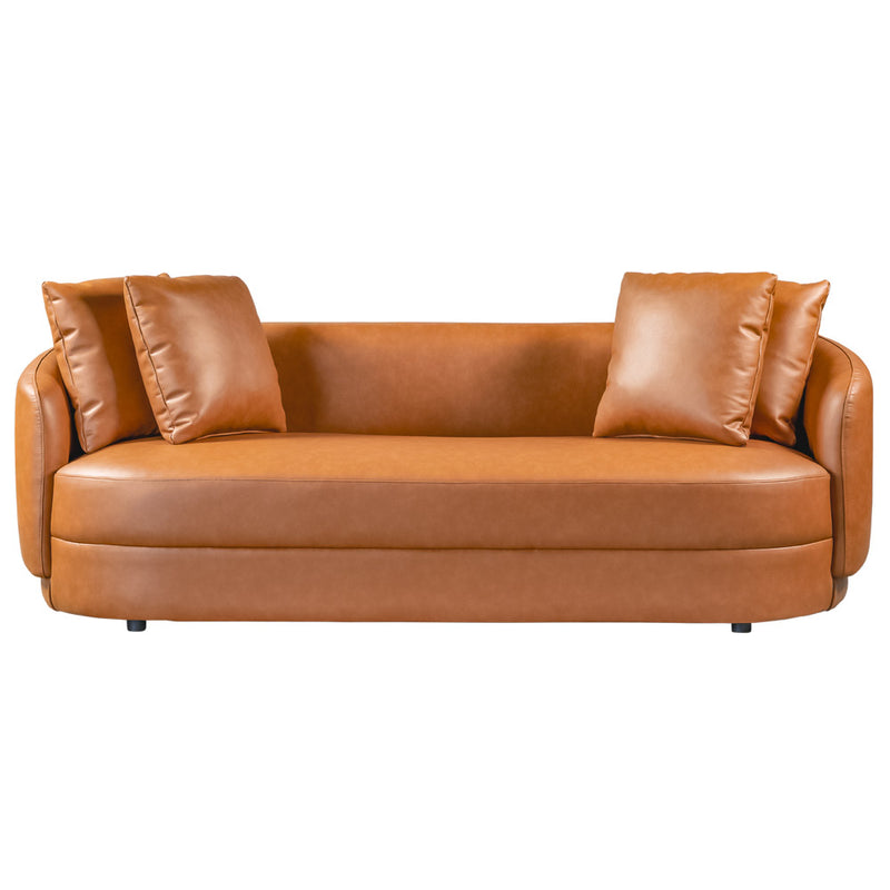 Perth Cognac Composite Leather Sofa | MidinMod