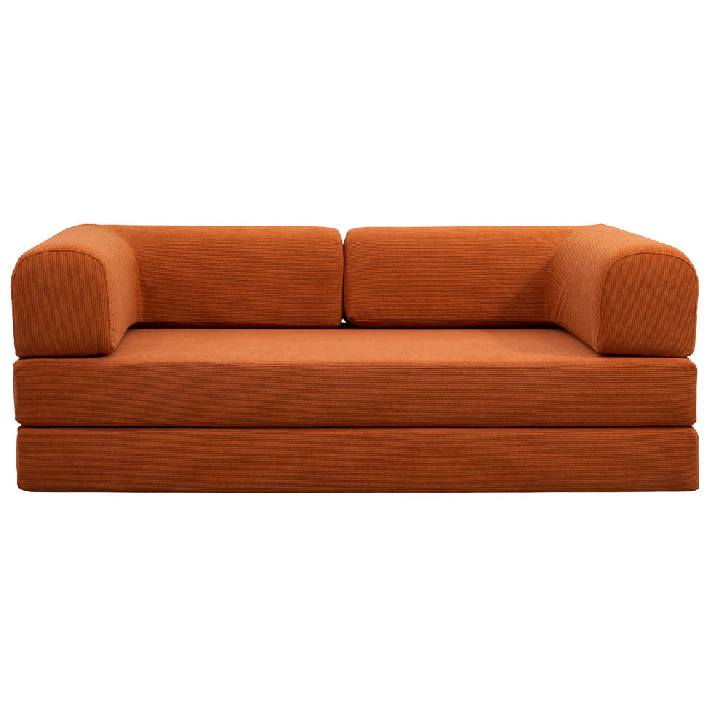 Porter Orange Corduroy Daybed | Mid in Mod