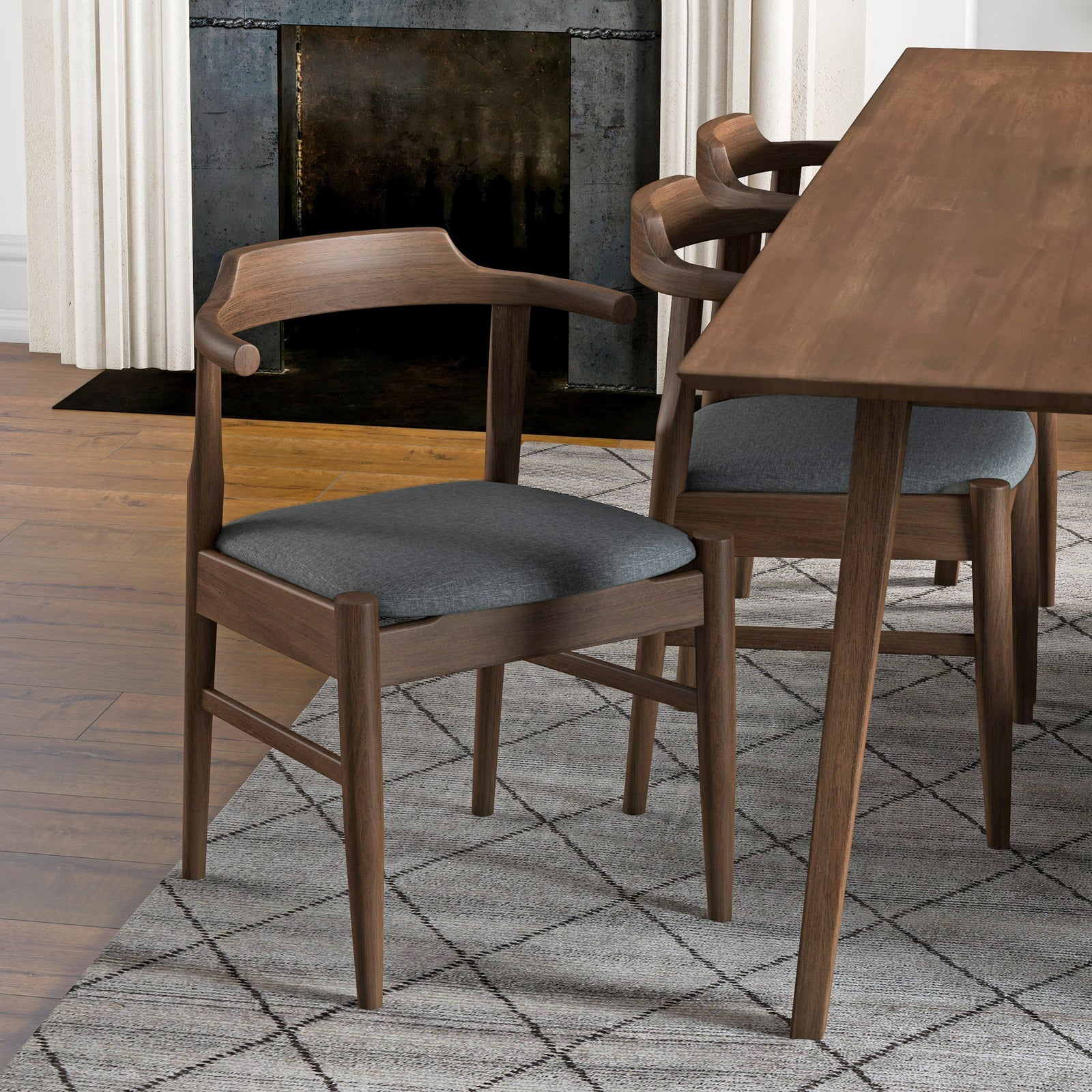 Sterling Dining Chair (Gray Fabric) | MidinMod
