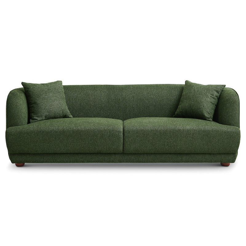Venus Mid-Century Green Fabric Sofa | 3-Seater Couch | MidinMod