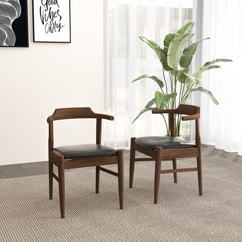 Zola Dining Chair (Black Leather) | Mid in Mod