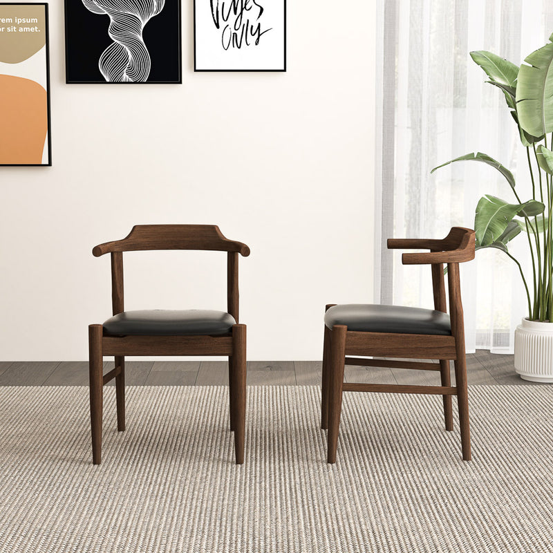 Zola Dining Chair (Black Leather) | Mid in Mod