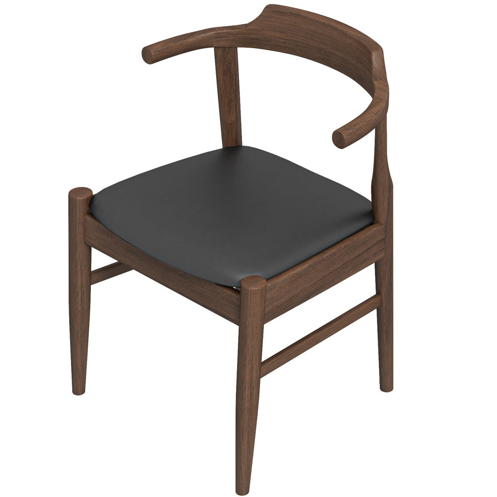 Zola Dining Chair (Black Leather) | Mid in Mod
