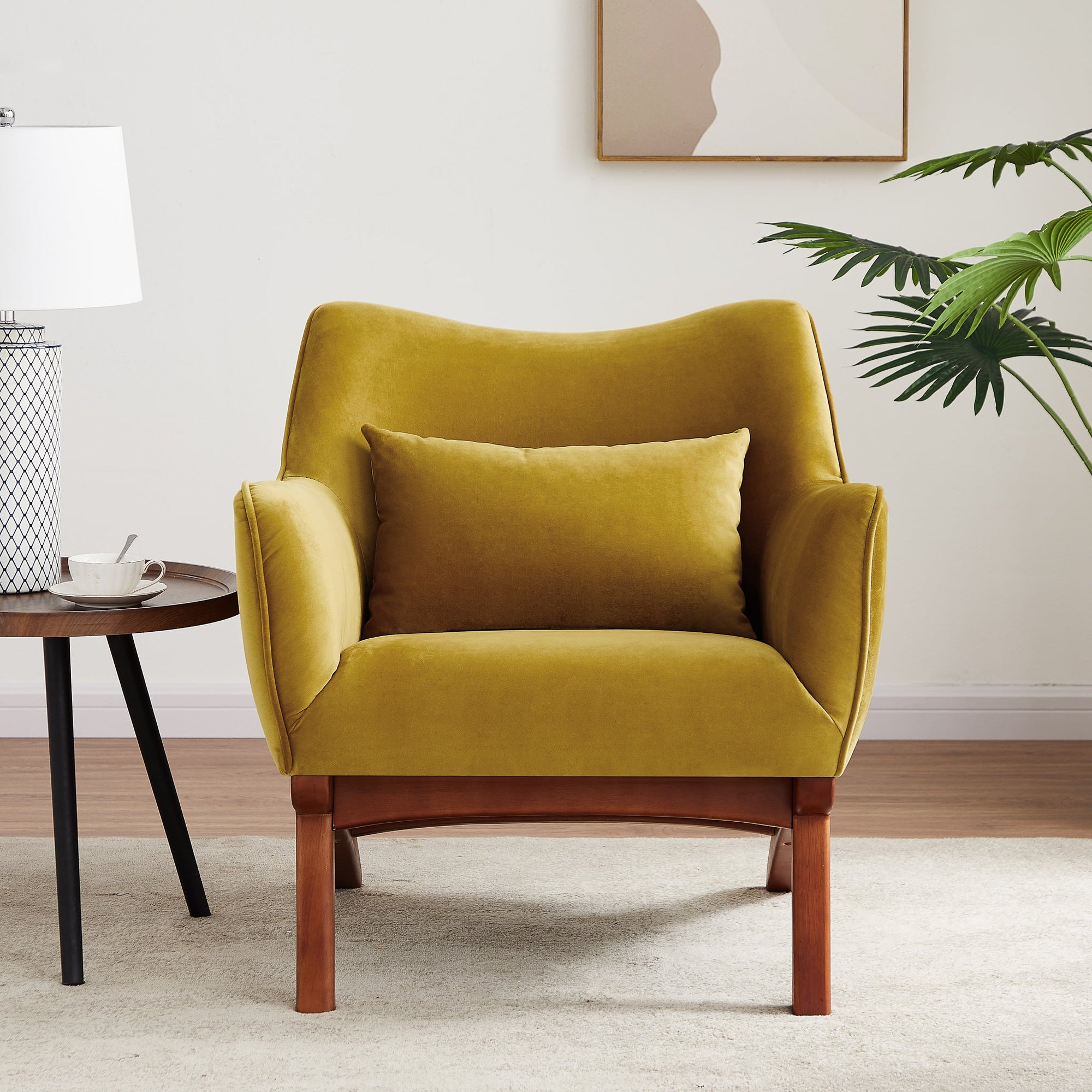 Casper Lounge Chair (Gold - Velvet)