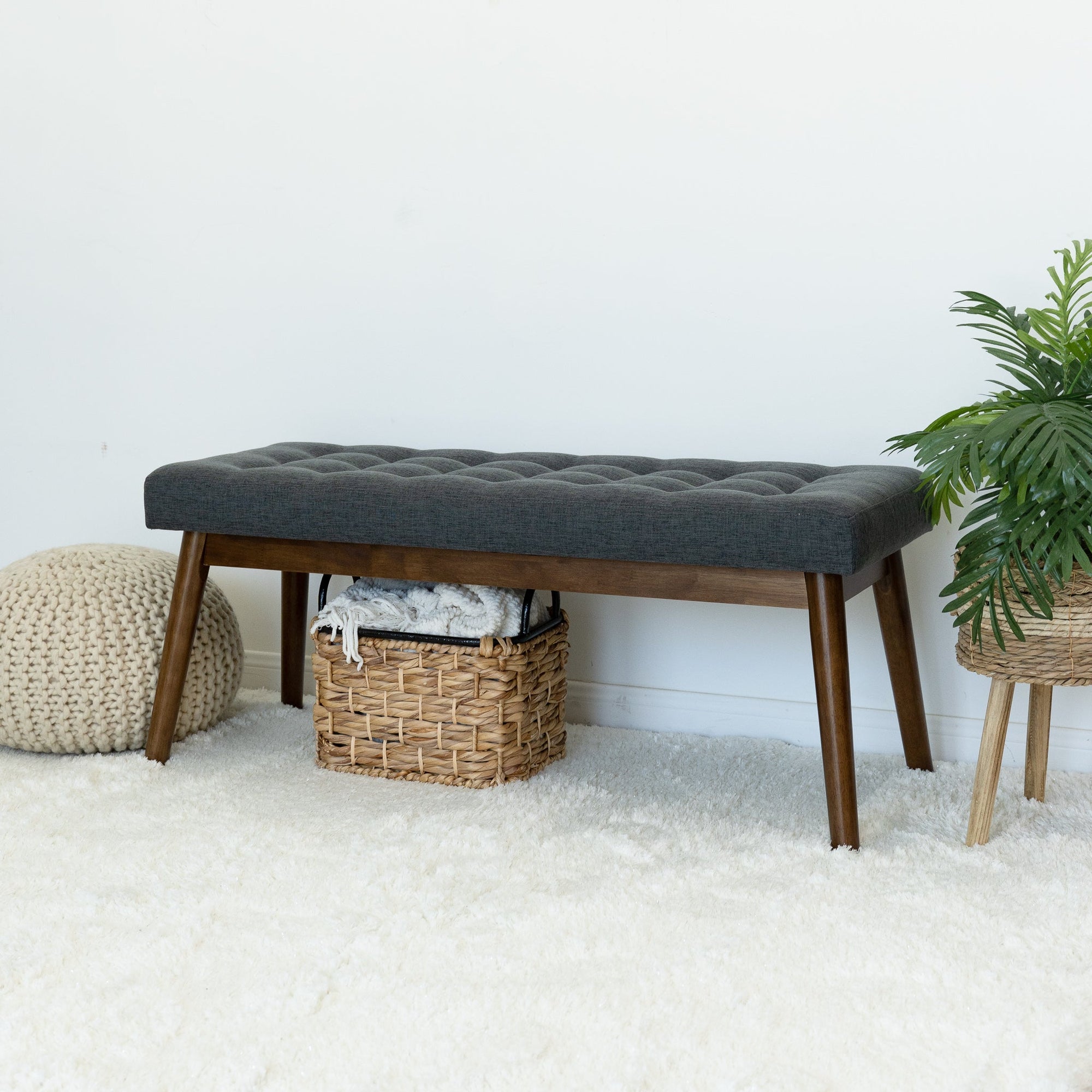 Julie Fabric Modern Bench | MidinMod | Houston TX