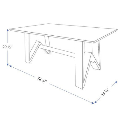 Modern Denver Solid Wood Dining Table