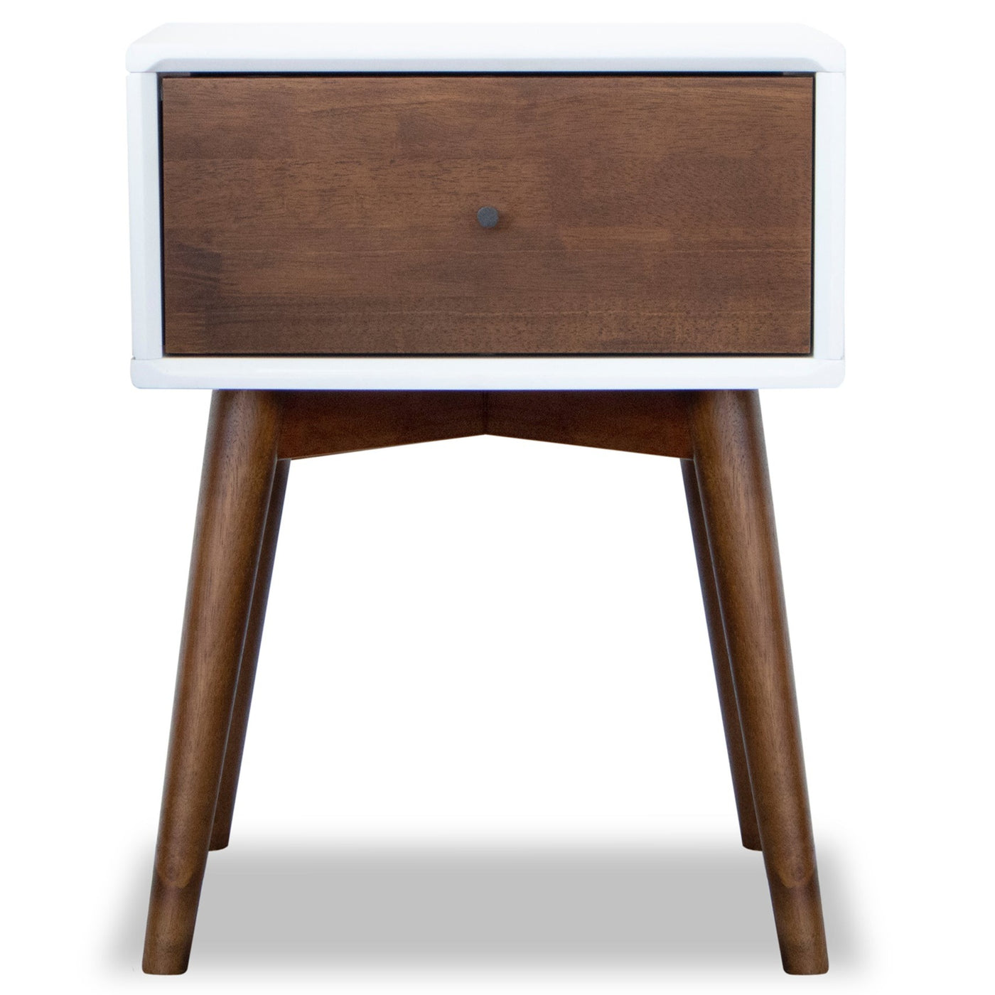 Hayes White Solid Wood Night Stand
