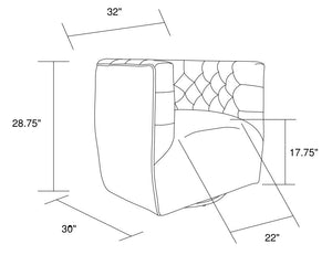 Lotte Gold Velvet Swivel Chair | MidinMod | Houston TX