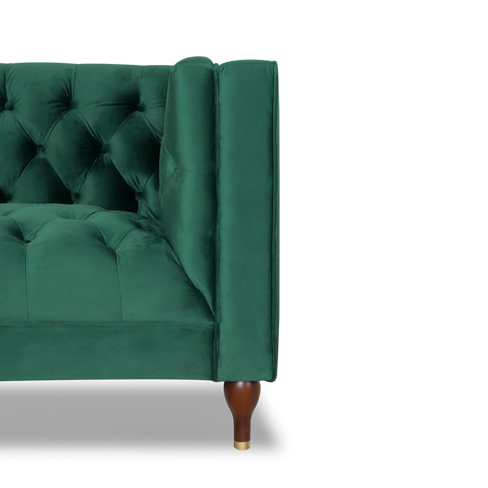 Houston Modern Lounge Chair - Green Velvet