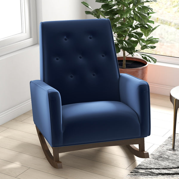 Windsor Navy Blue Rocking Chair | MidinMod