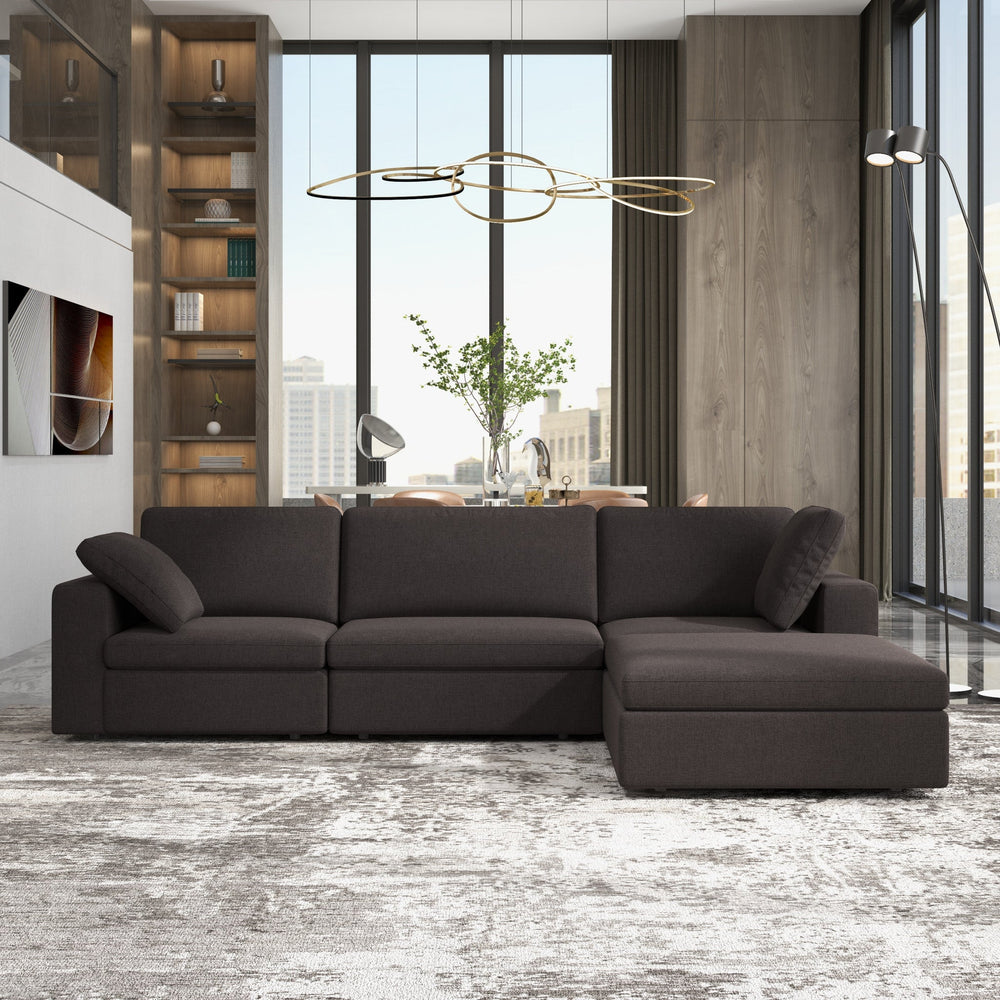 Texas Modular Corner Sectional Sofa Dark Gray | MidinMod