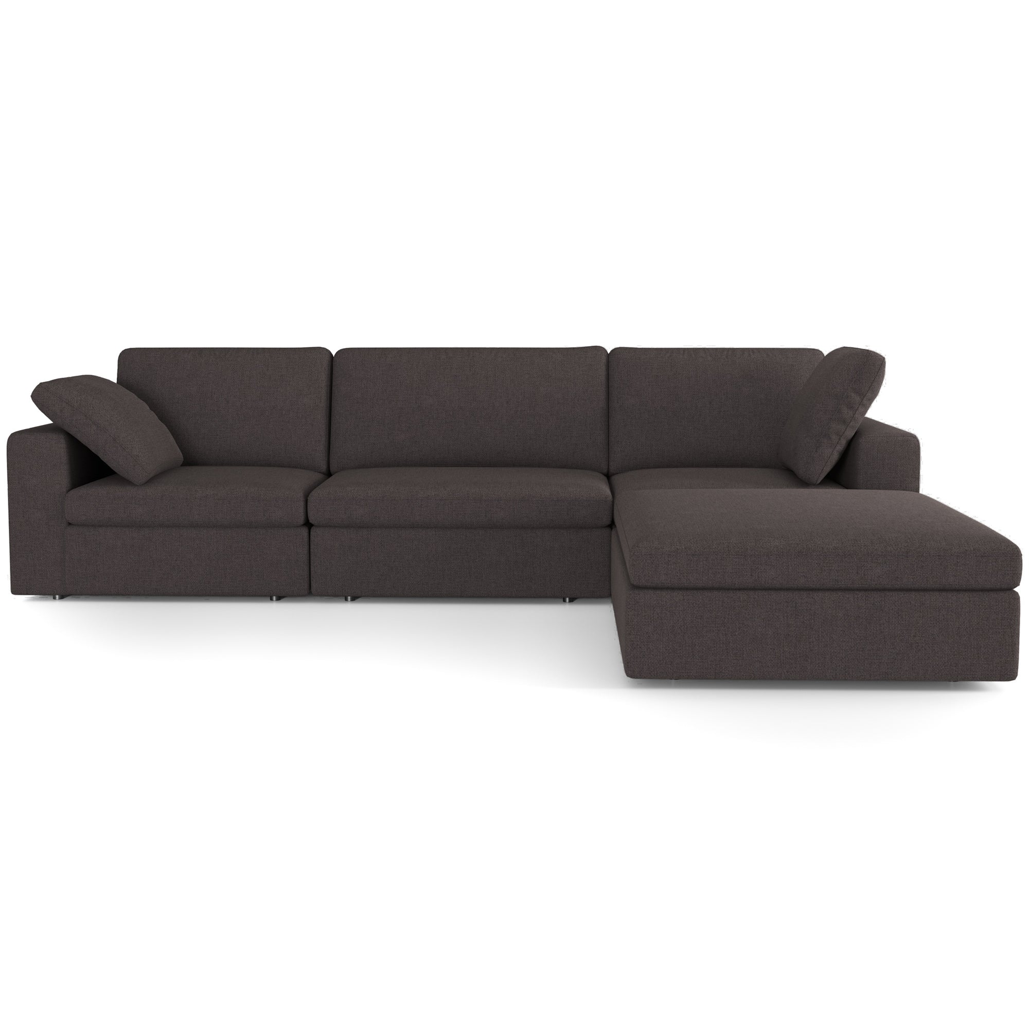 Texas Modular Corner Sectional Sofa Dark Gray | MidinMod