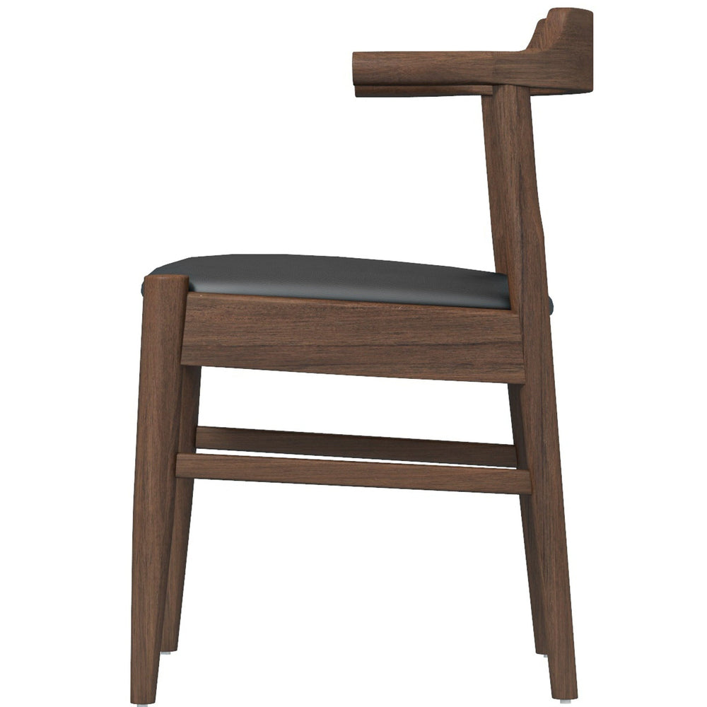 Zola Dining Chair (Black Leather) | Mid in Mod