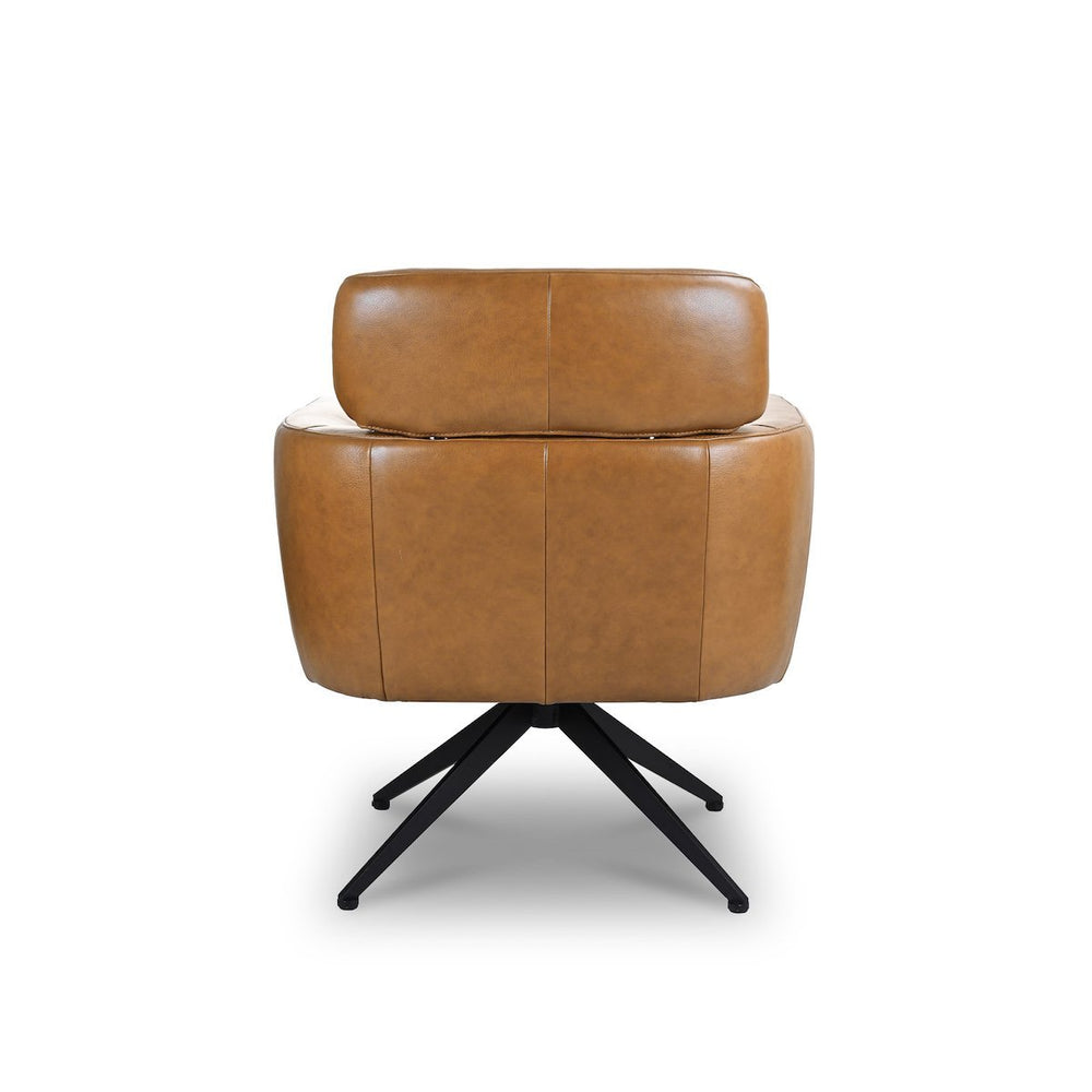 Megan Leather Lounge Chair (Tan) | Mid in Mod