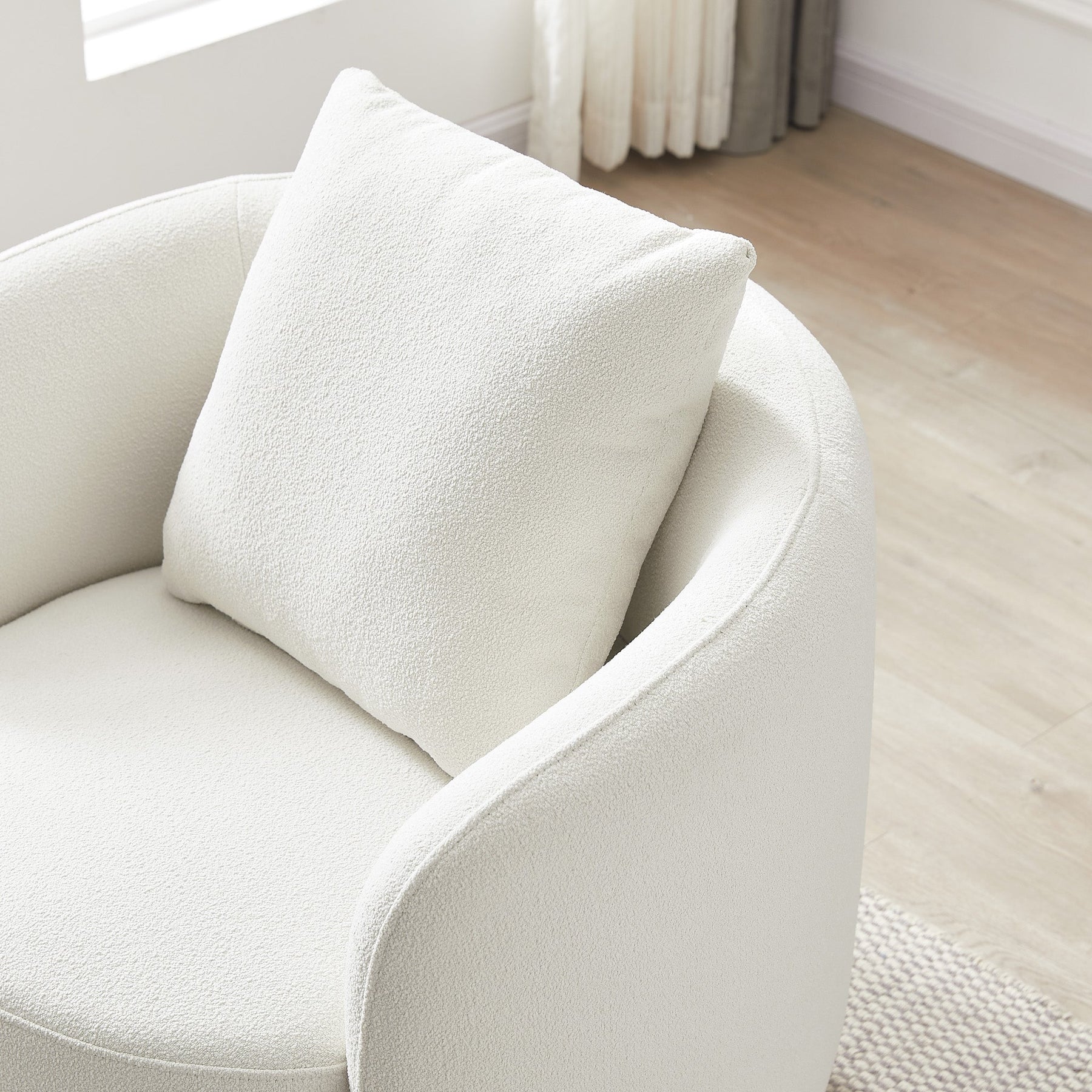 Perth Lounge Chair - Beige Boucle | MidinMod